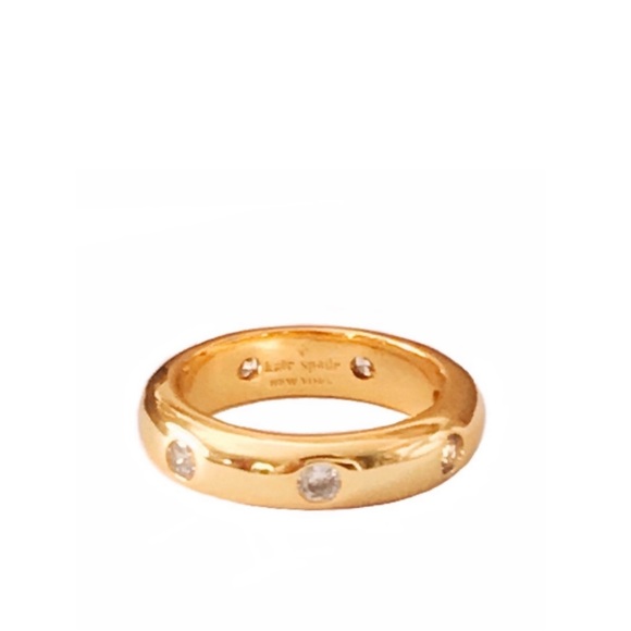 kate spade | Jewelry | Kate Spade Set In Stone Gold Band Ring | Poshmark